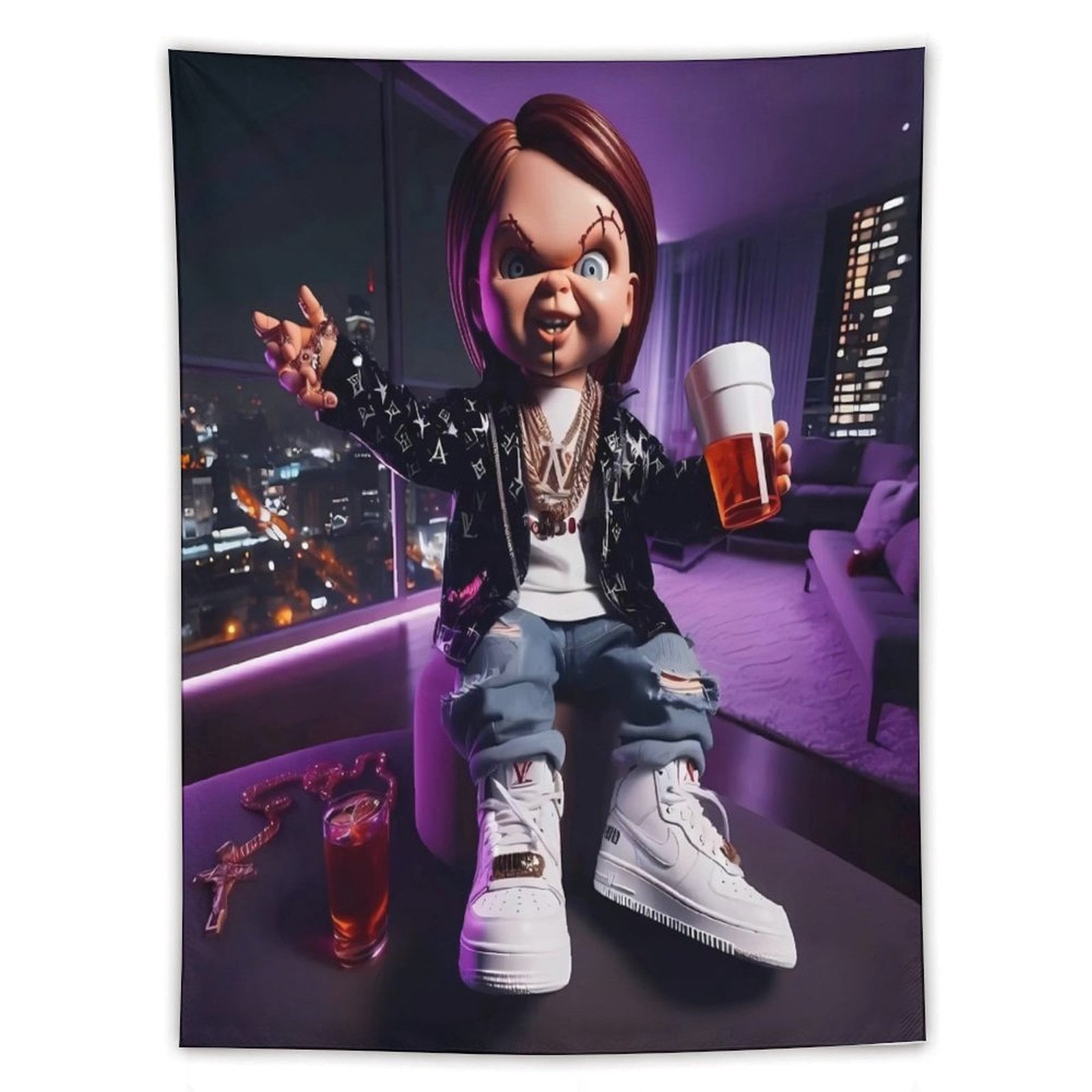 Chucky Tapestry Wall Hanging, Wall Tapestry for Bedroom Aesthetic ...