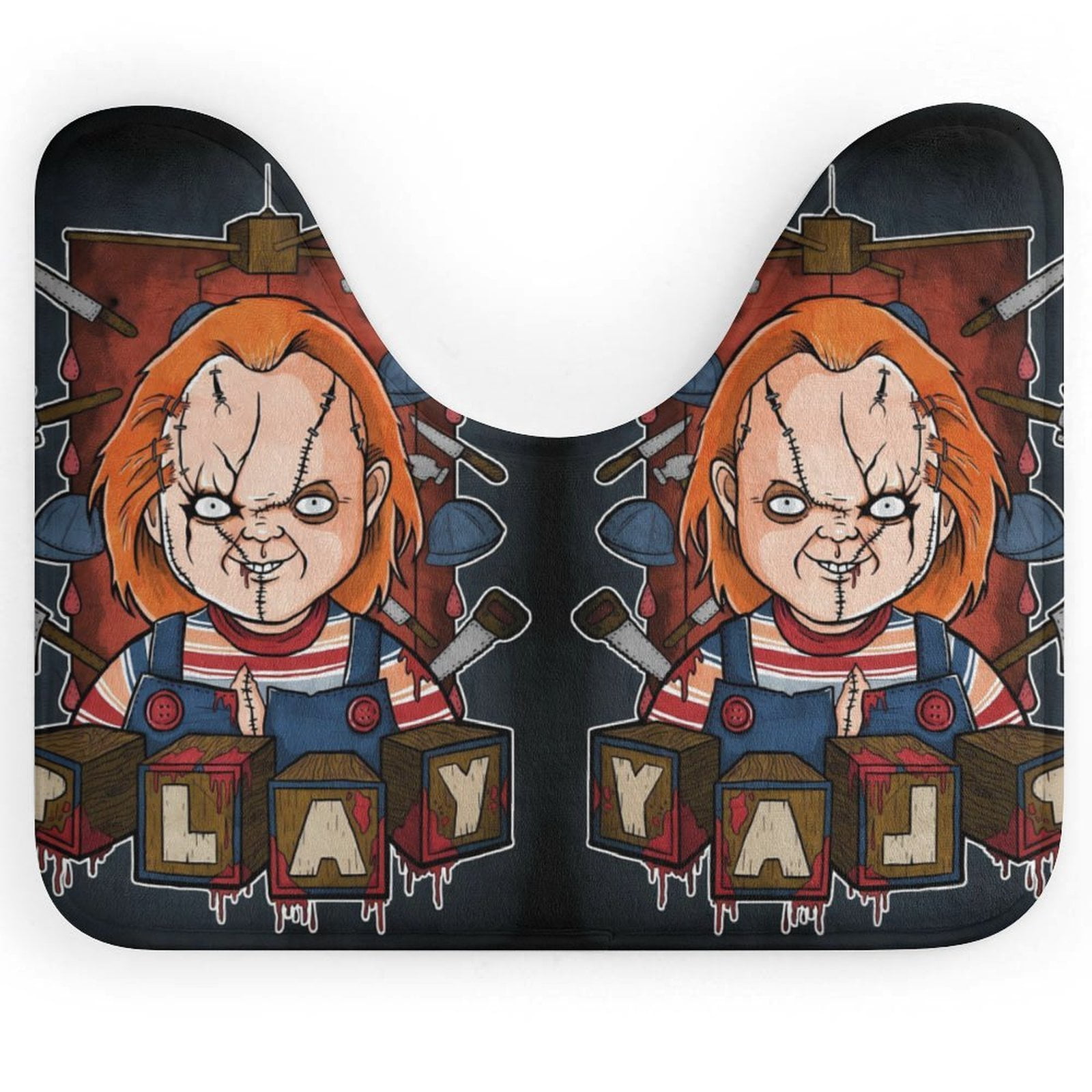 Chucky U-Shape Rug, Ultra Soft Washable Toilet Mat, Non Slip Absorbent ...