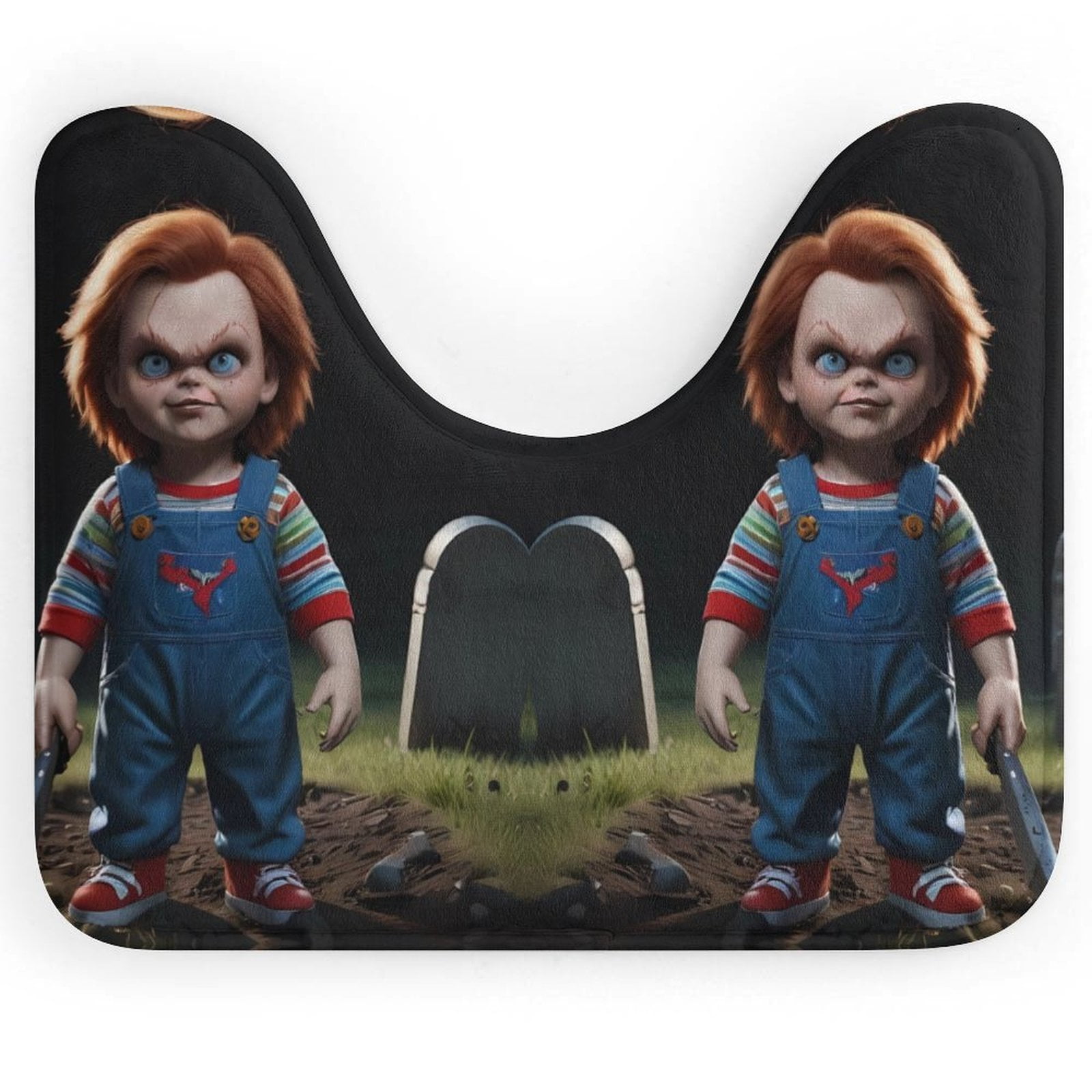 Chucky U-Shape Rug, Ultra Soft Washable Toilet Mat, Non Slip Absorbent ...