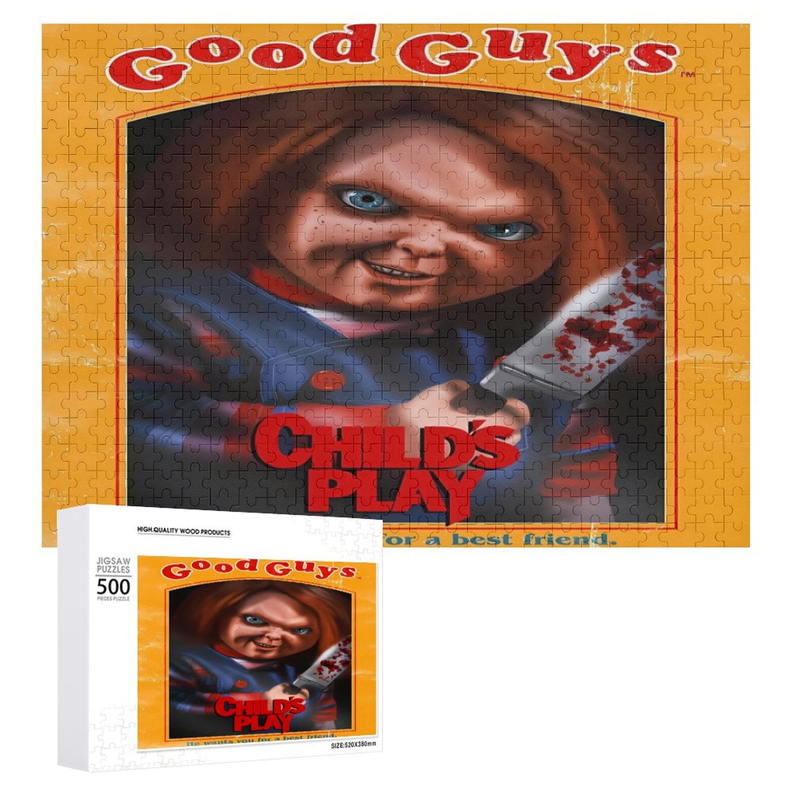 Chucky Wooden Picture Puzzle-Eco-Friendly Wood, Educational Toy That ...