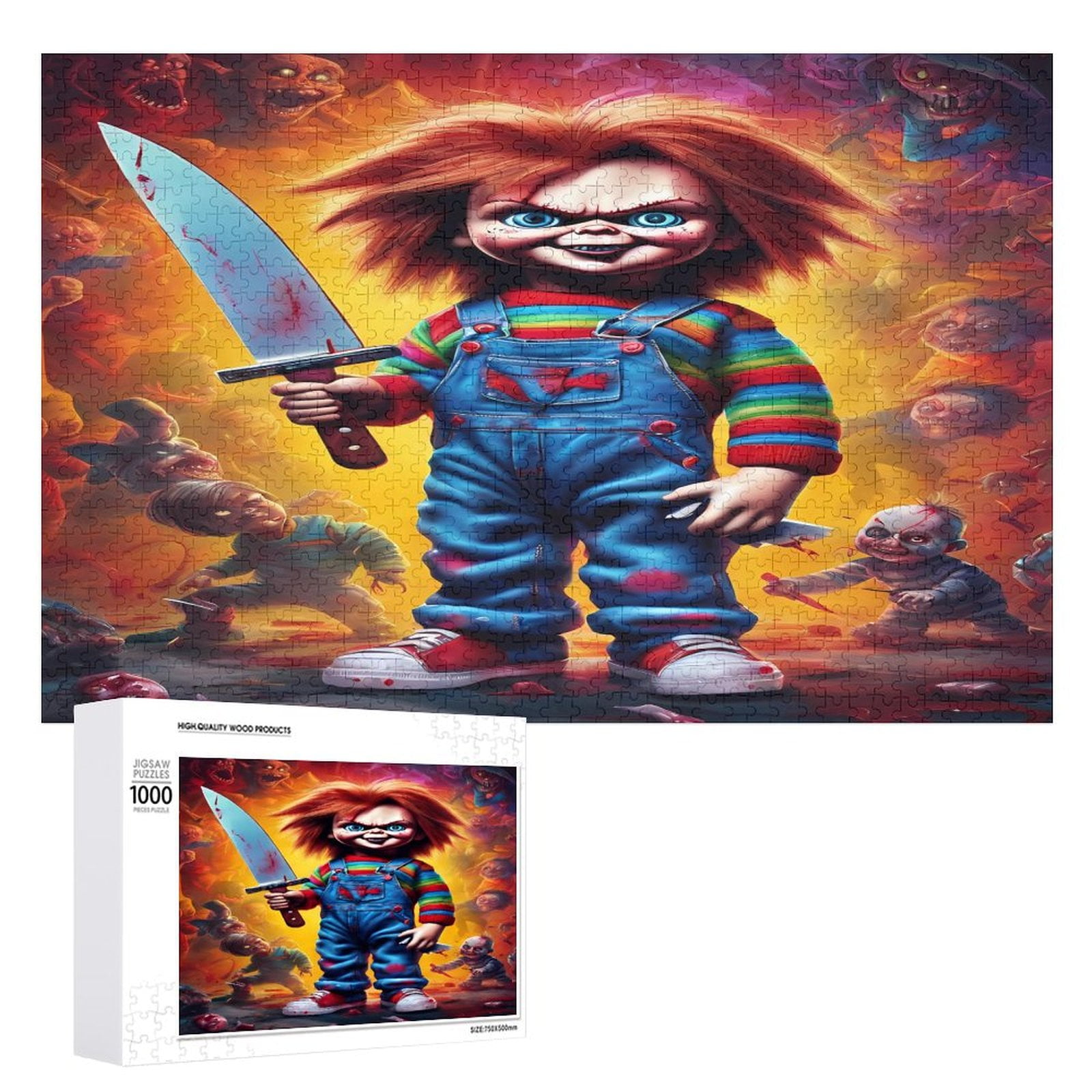 Chucky Wooden Picture Puzzle-Eco-Friendly Wood, Educational Toy That ...