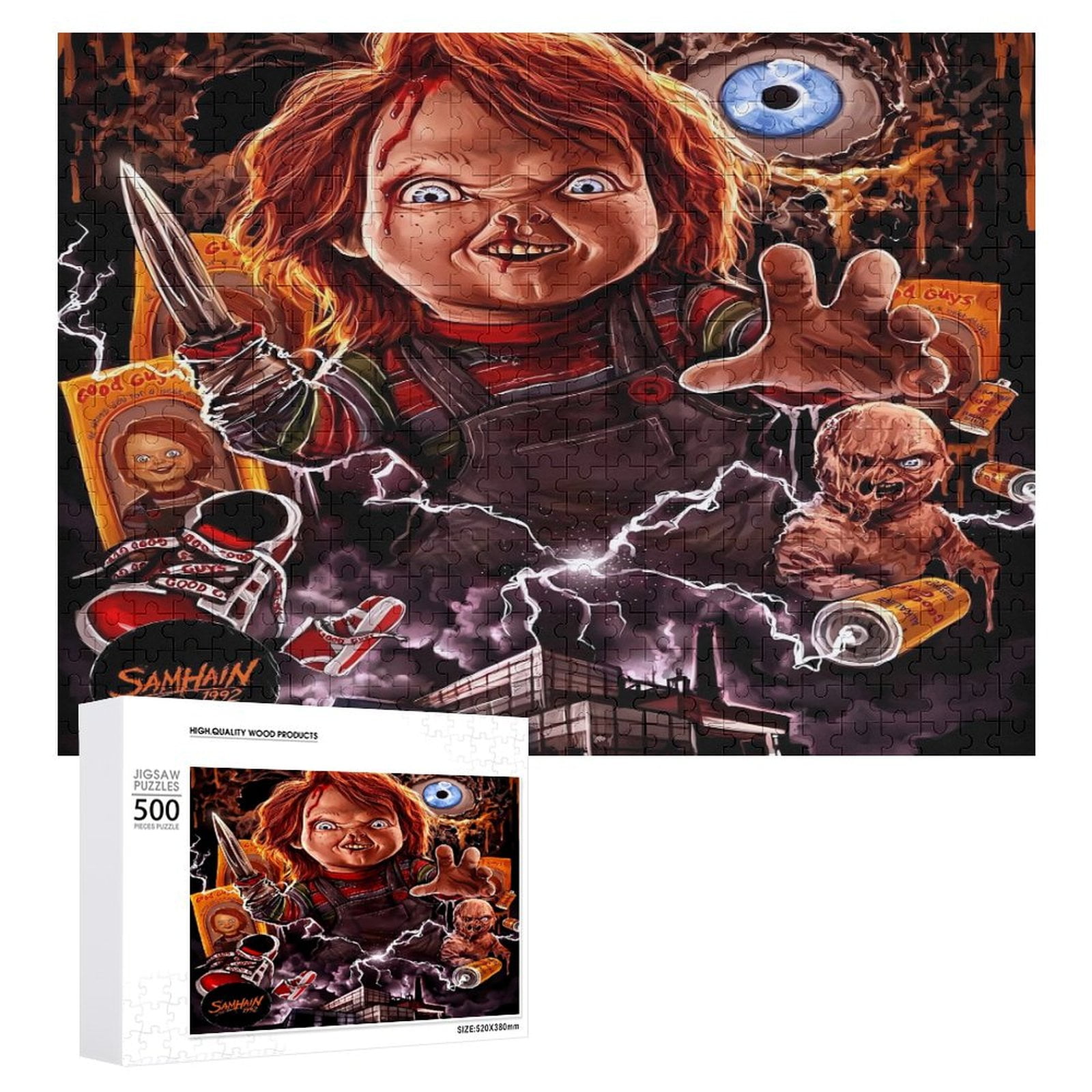 Chucky Wooden Picture Puzzle-Eco-Friendly Wood, Educational Toy That ...