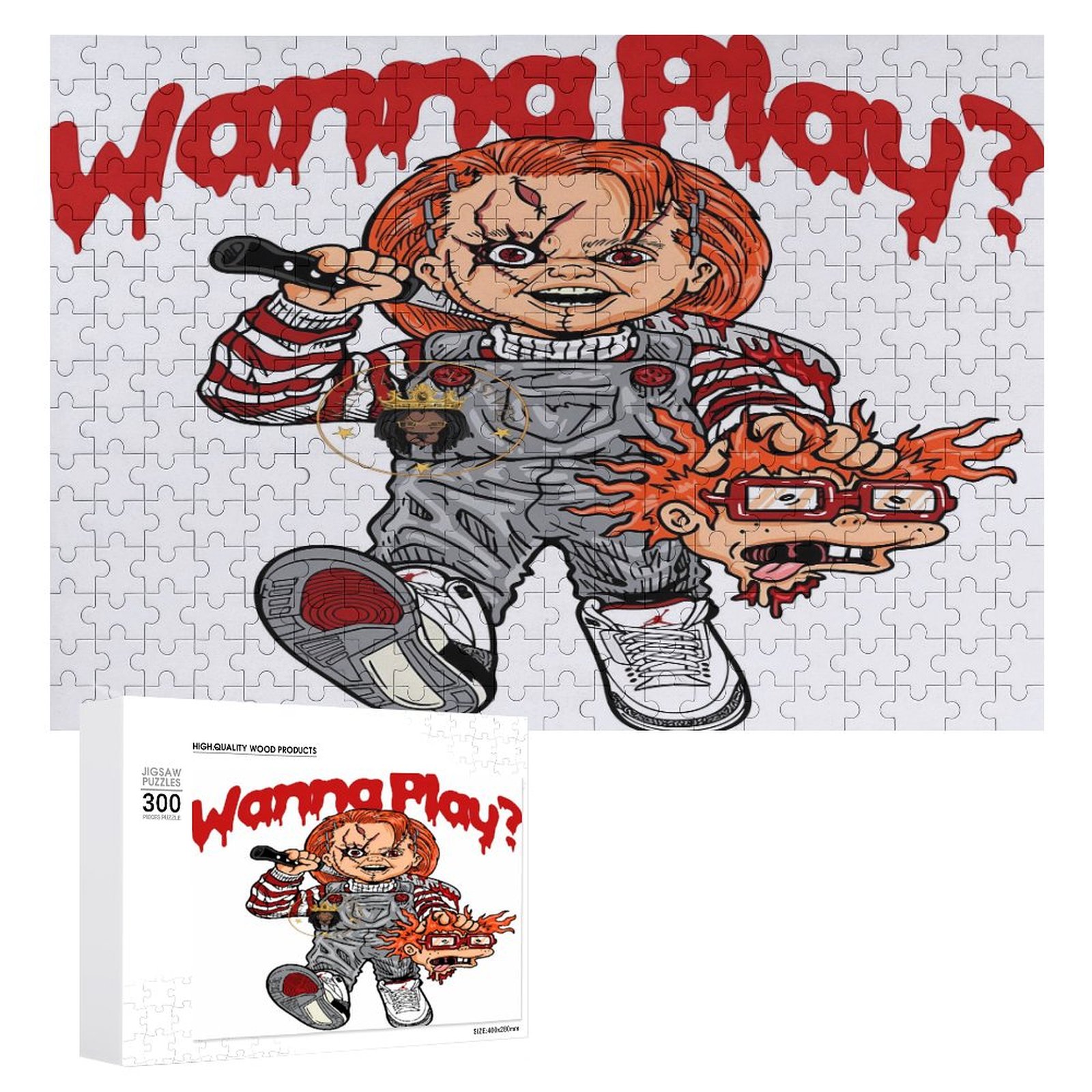 Chucky Wooden Picture Puzzle-Eco-Friendly Wood, Educational Toy That ...