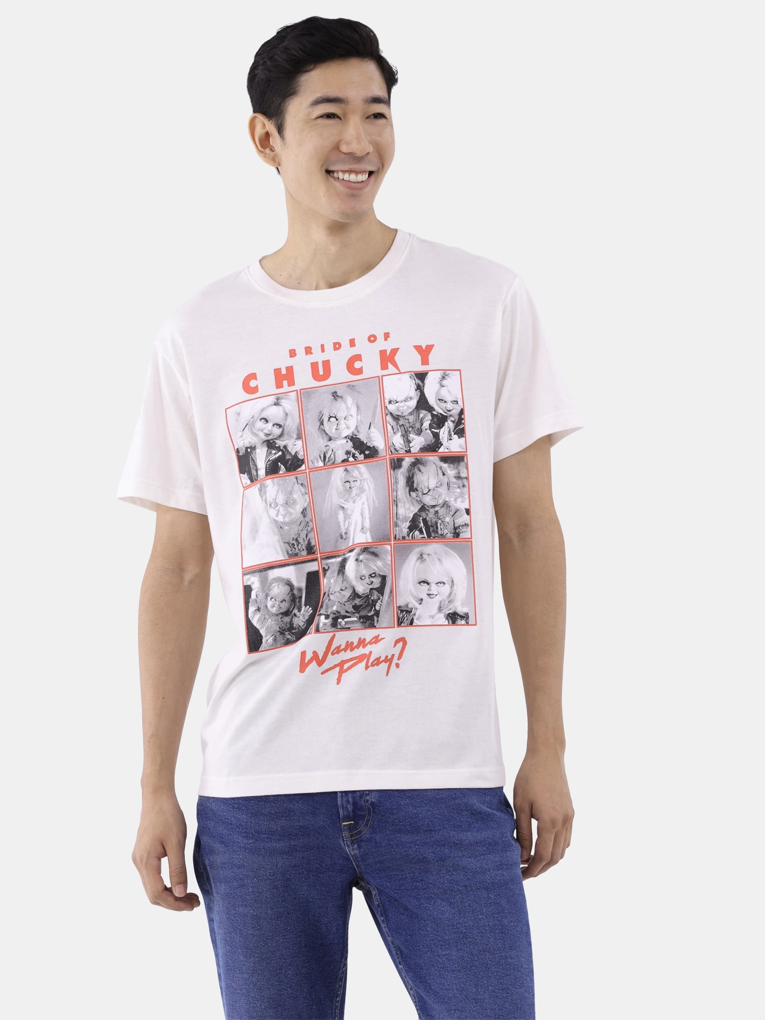 Chucky Men's & Big Men's Bride of Chucky Graphic Tee, XS-3XL, Cotton ...