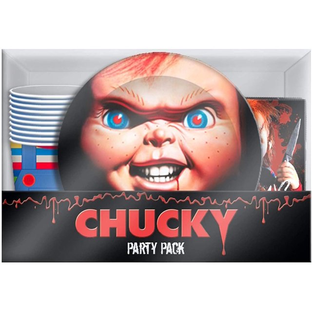 Chucky's Face Party Supplies Set, Party Pack Paper Plates Cups Napkins ...