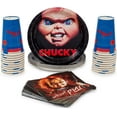 Chucky's Face Party Supplies Set, Party Pack Paper Plates Cups Napkins ...