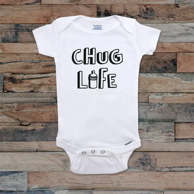 Chug Life Cute Funny Baby Bodysuit Cute Baby Onesie, BABY BODYSUIT LAT ...