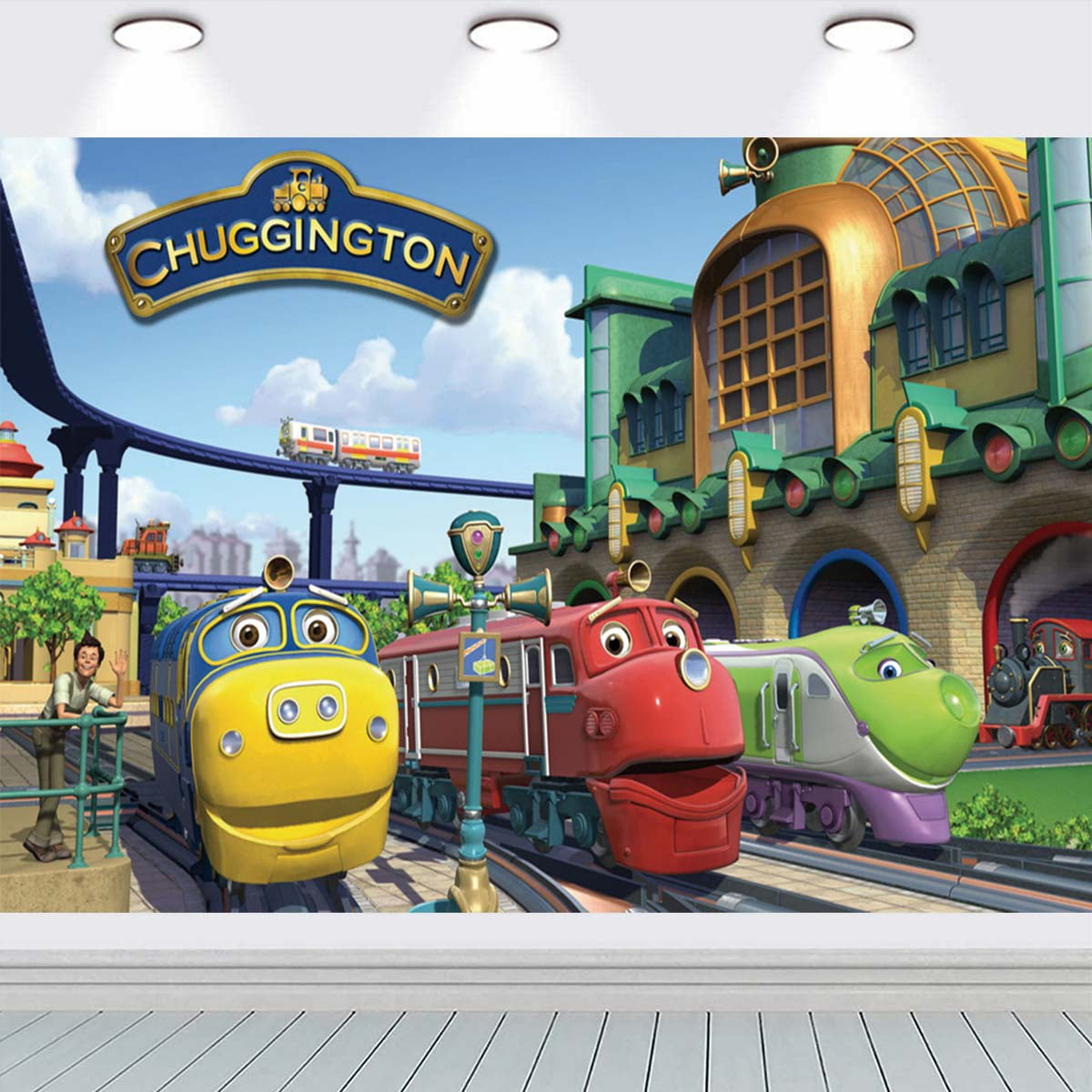 Chuggington school Backdrop Background Banner Birthday Party Supplies ...