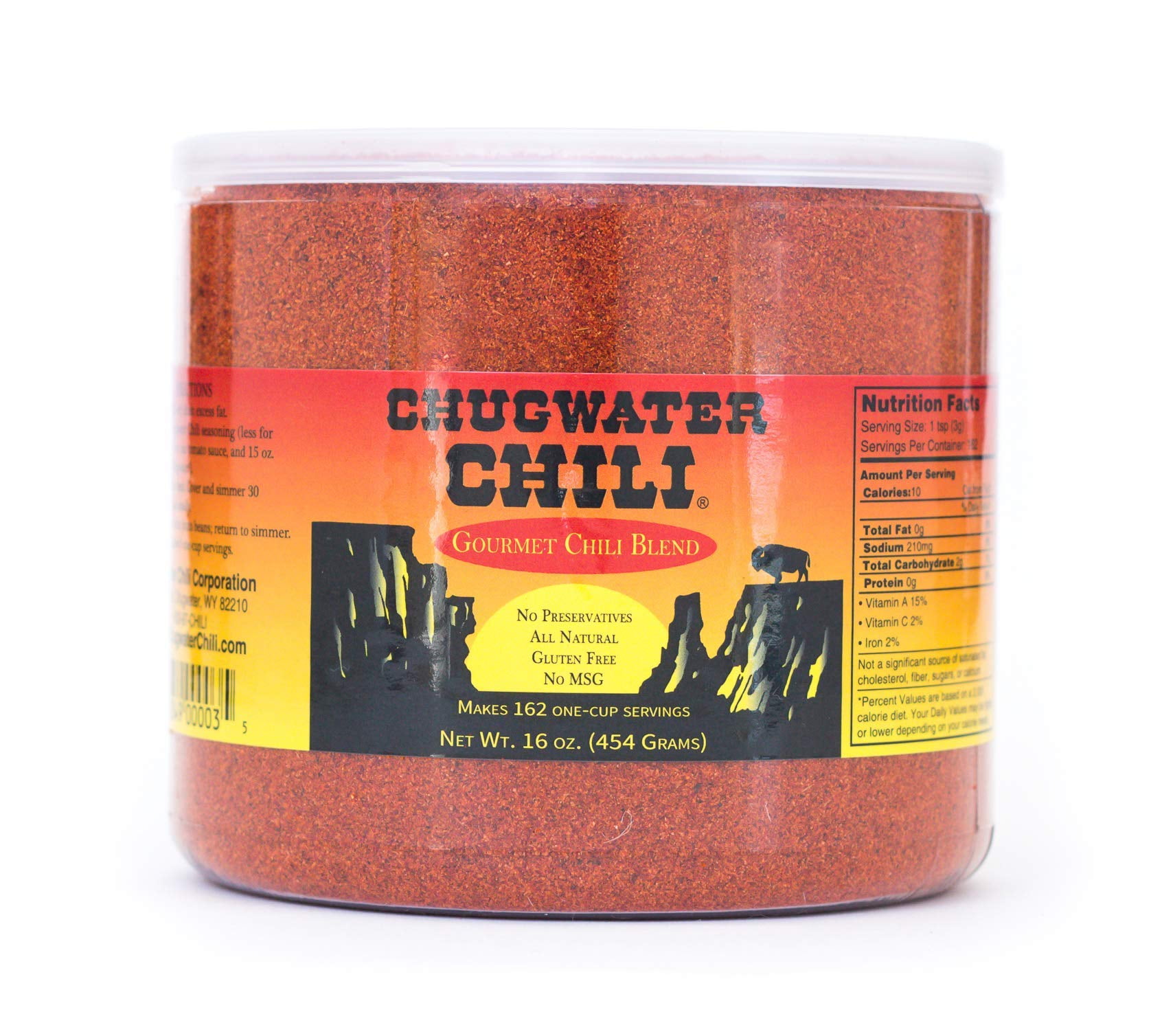 Chugwater Chili | Gourmet BCF26 Chili Seasoning Mix & Taco 16oz Tub ...