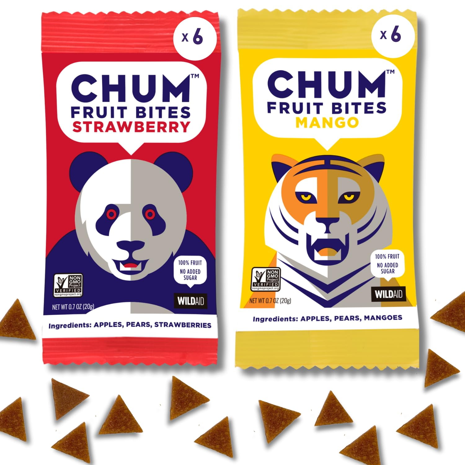 Chum Fruit Bites 100% SBF3 Real Fruit Snacks | Strawberry + 12 Ct | Non ...