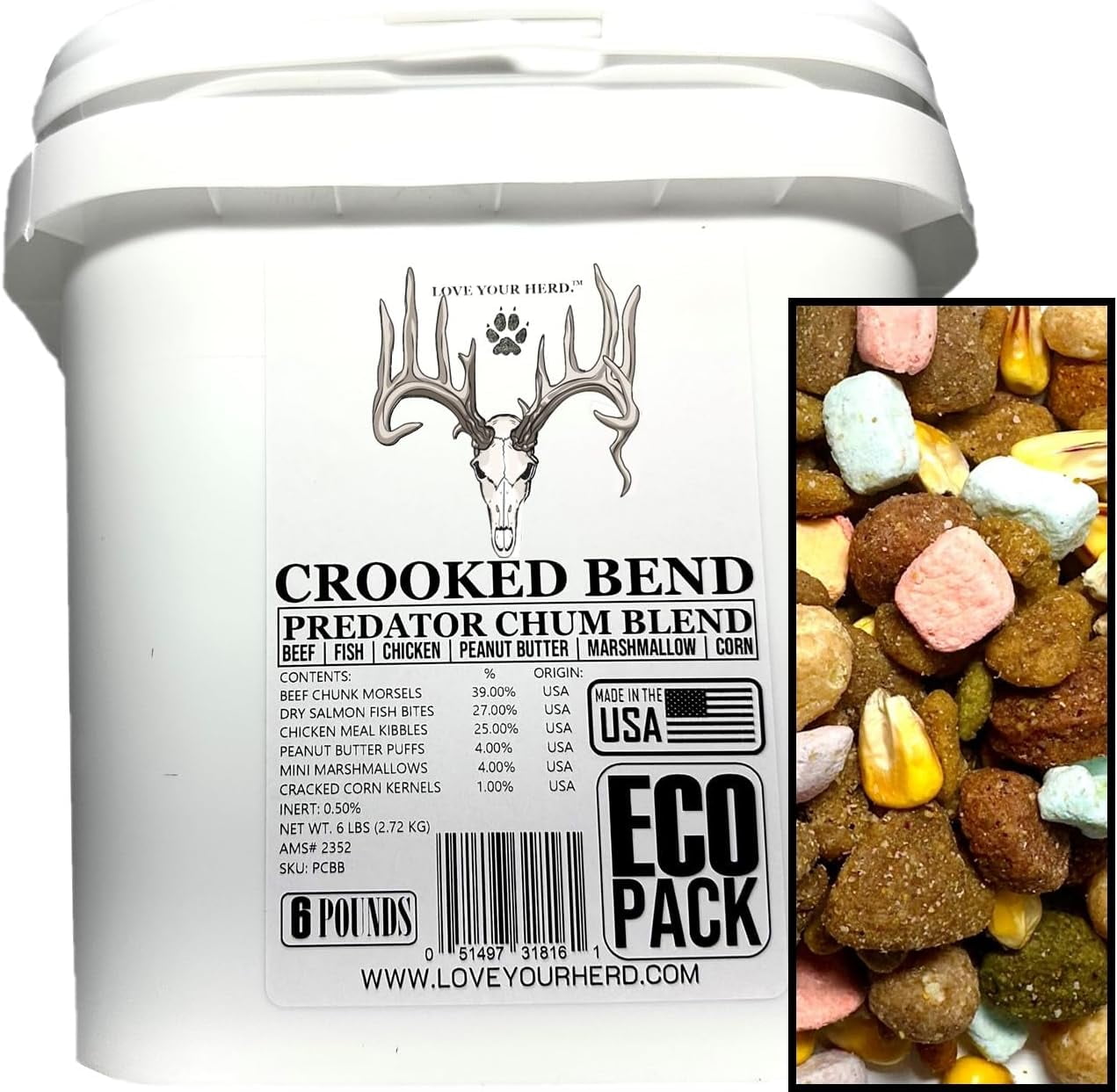 Chum Predator Blend, Lure Coyote, Raccoon, Opossum, Fox, Skunk, Mink ...