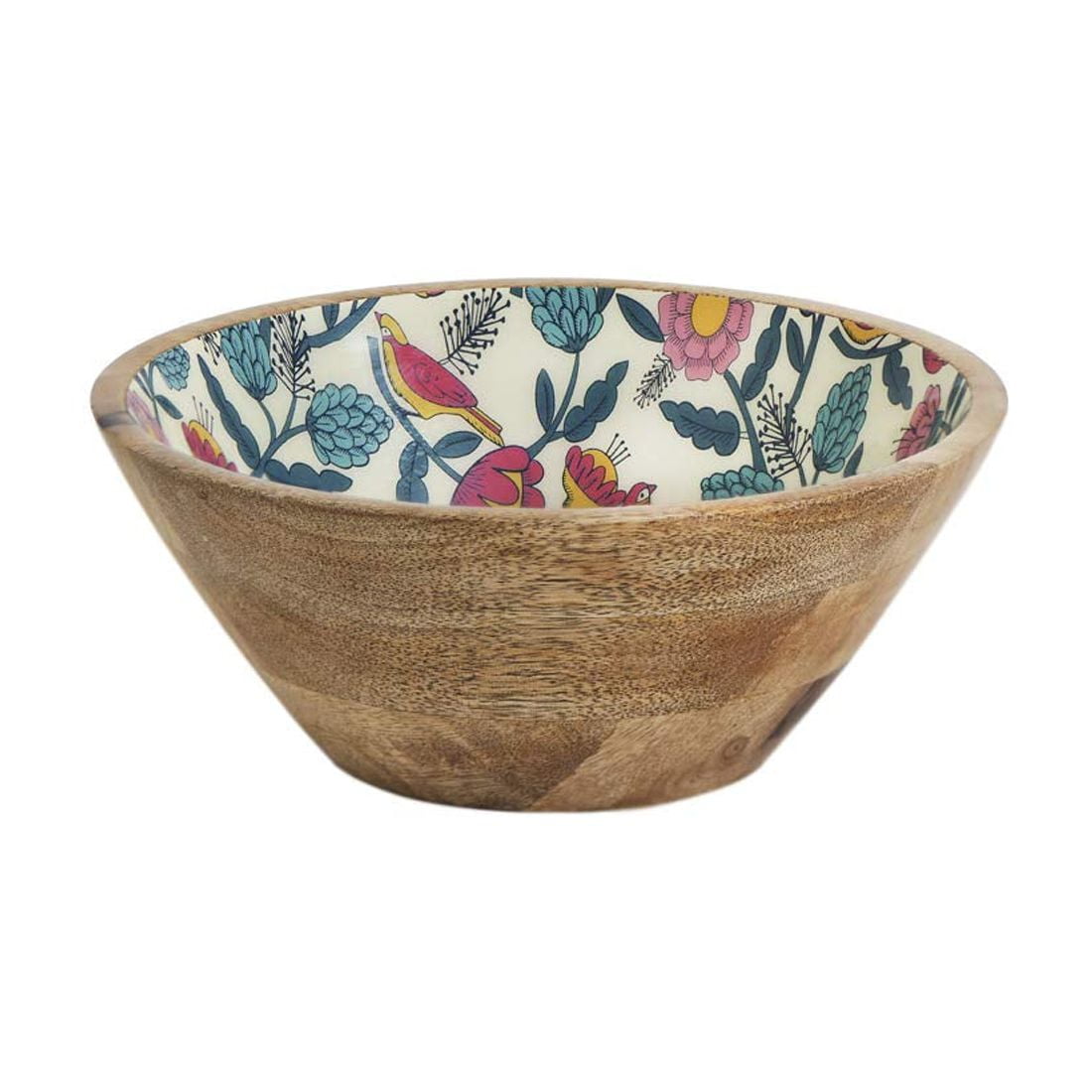Chumbak Country Wooden Enamel Large Snack Bowl Modern Design Handmade ...