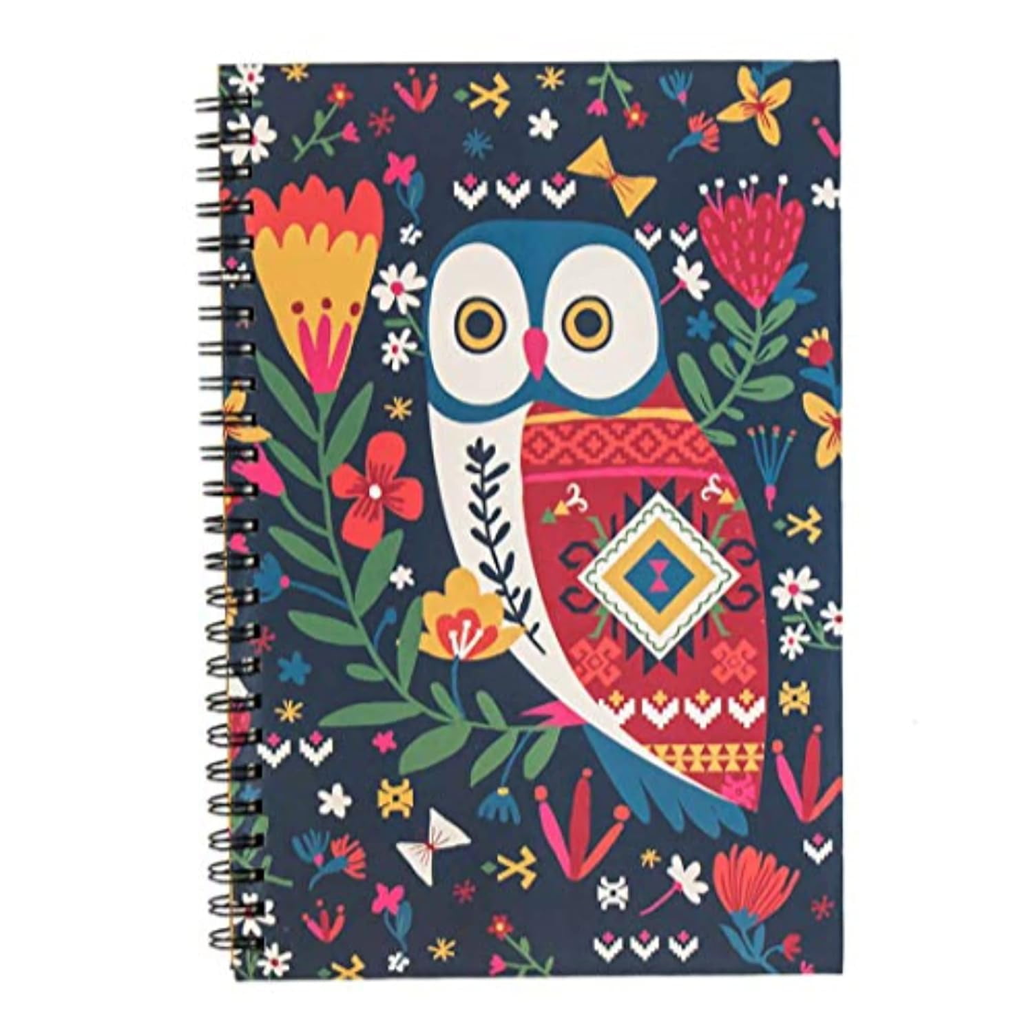 Chumbak Killim Owl spiral notebook, 90 GSM paper, Journal Notebook ...