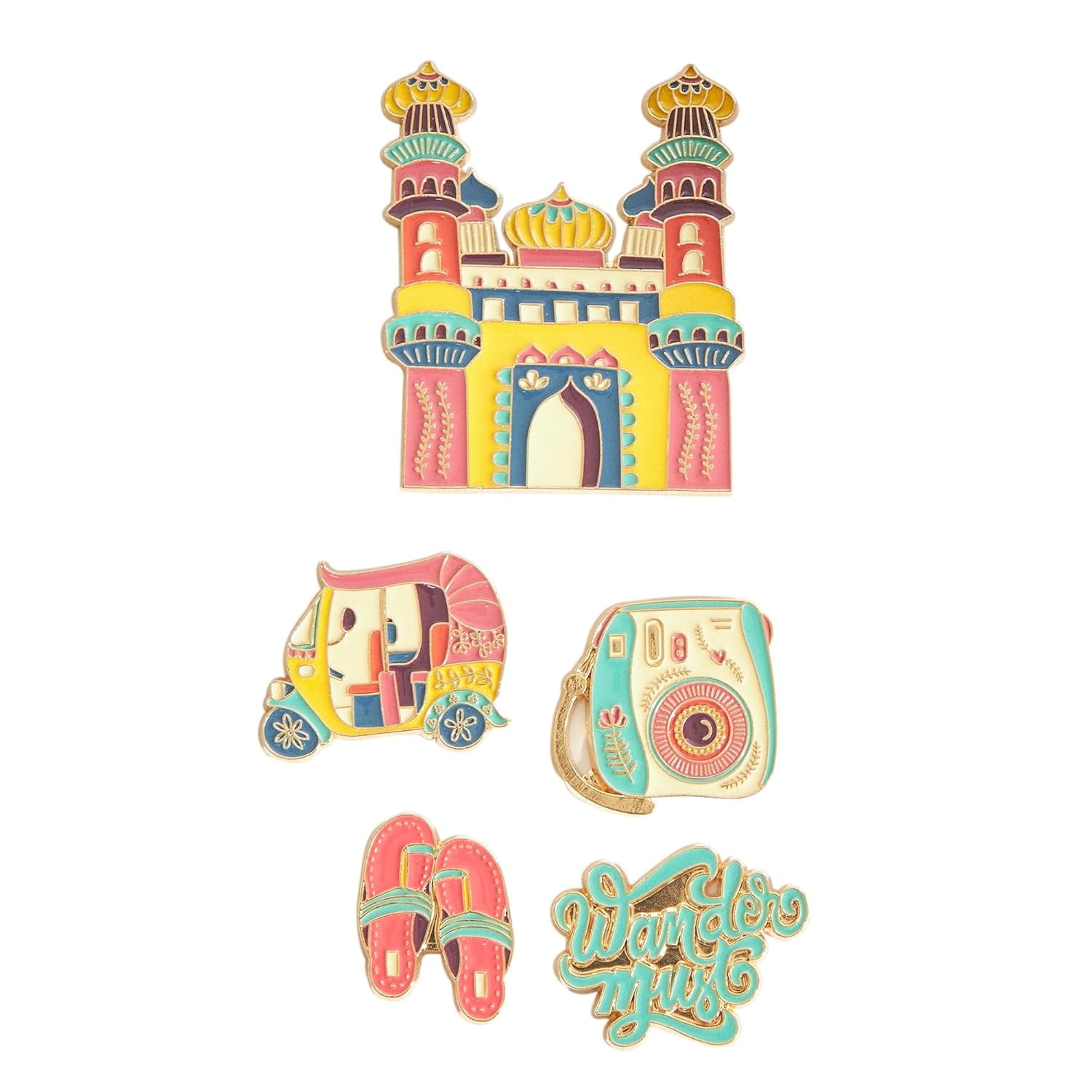Chumbak Travel India Set Enamel Multicolor Fridge/Refrigerator/Kitchen ...