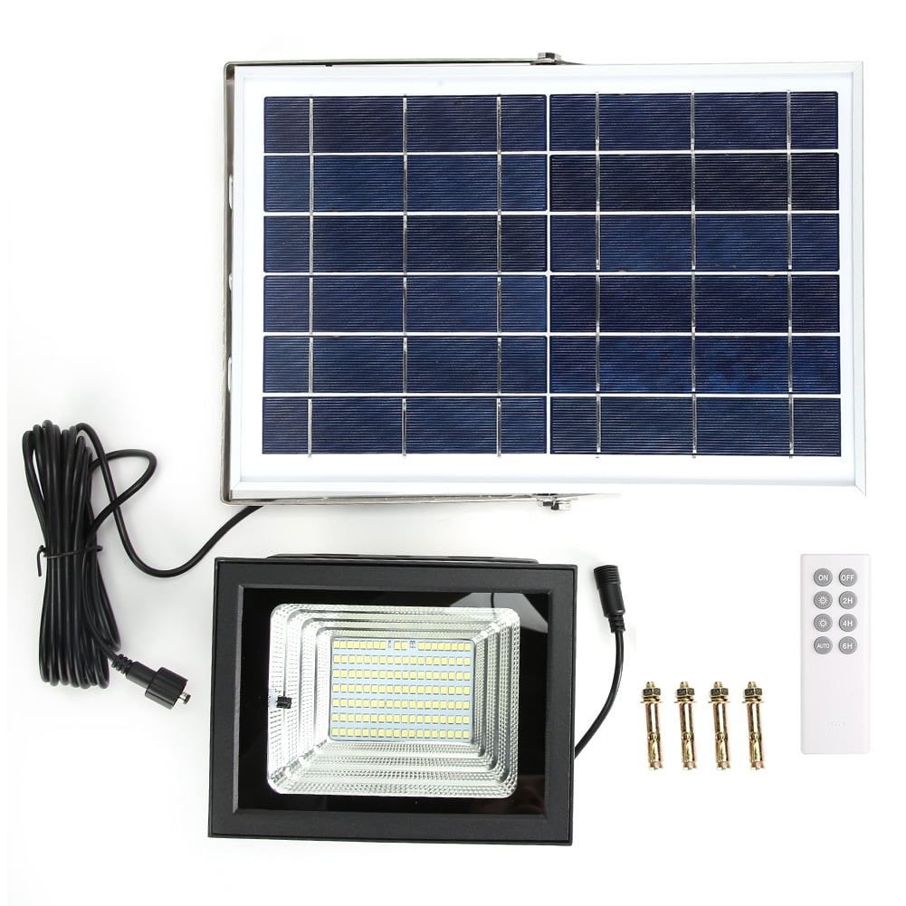 Chummist 100W High Brightness LED Solar Flood Light Waterproof Remote ...
