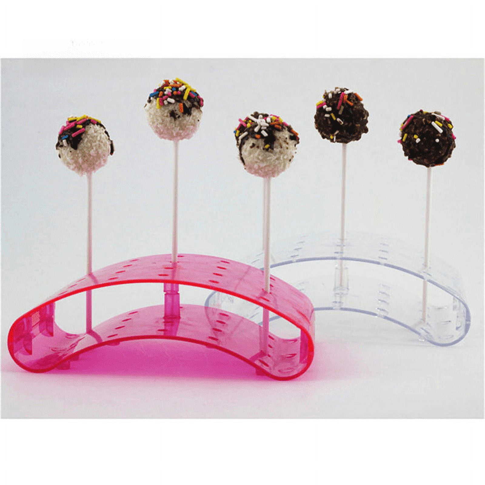 Chummist Lollipop display rack transparent pink blue curved shelf ...