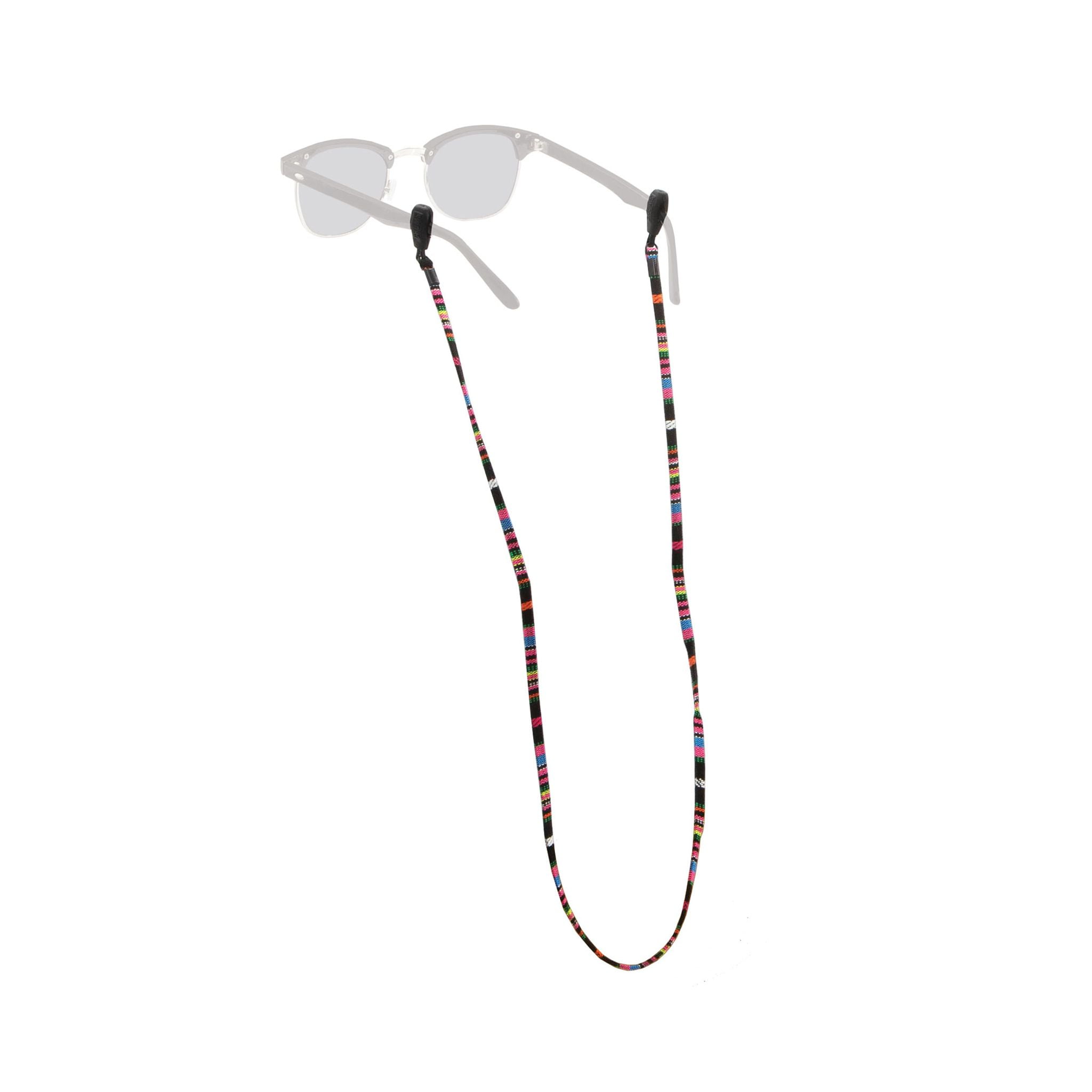 Chums Baja Eyewear Retainer – Black Multi-Stripe Sunglass Strap ...