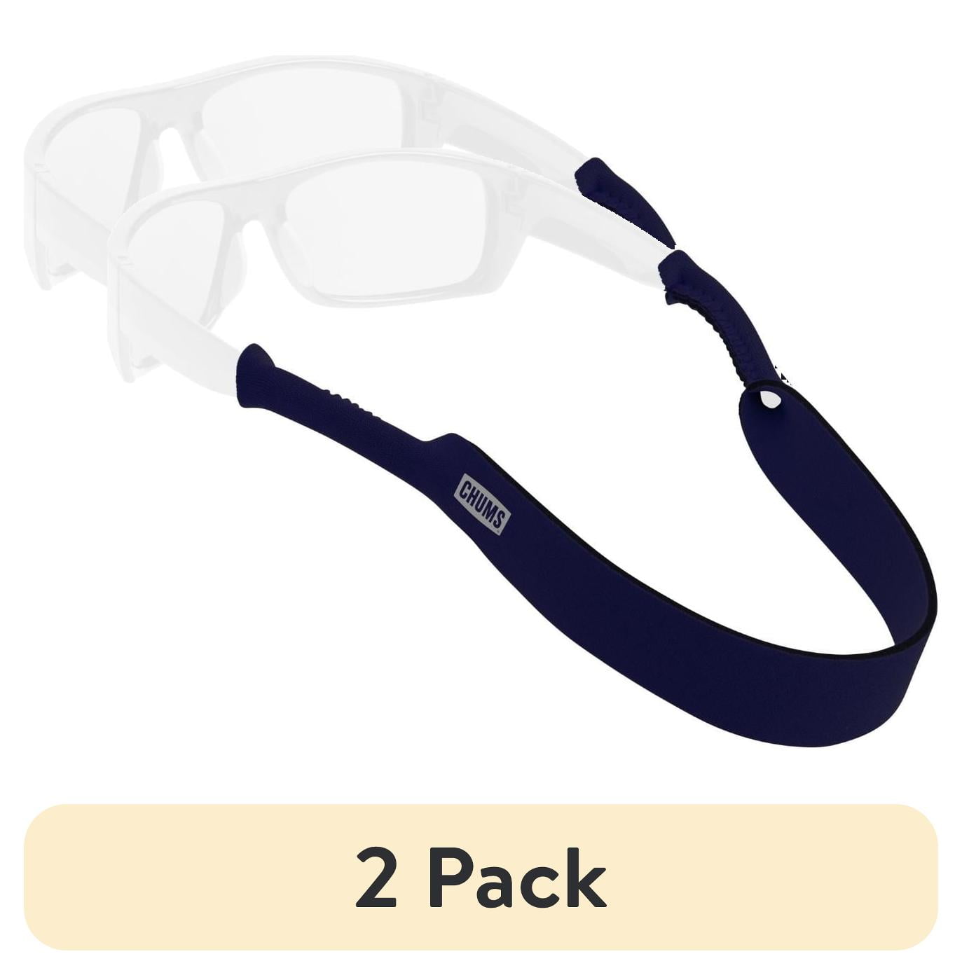 (2 pack) Chums Neoprene Classic, Eyewear Strap, Navy Blue, Large End ...