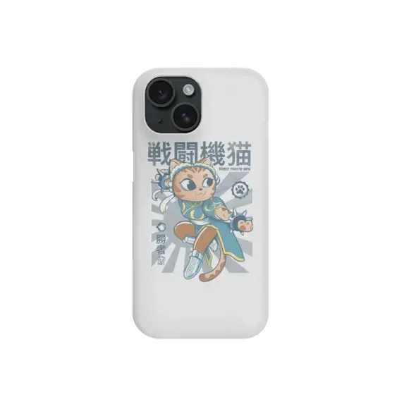 Chun-Li Cat Funny Street Fighter Pet Phone Case for iPhone 16 15 14 13 ...