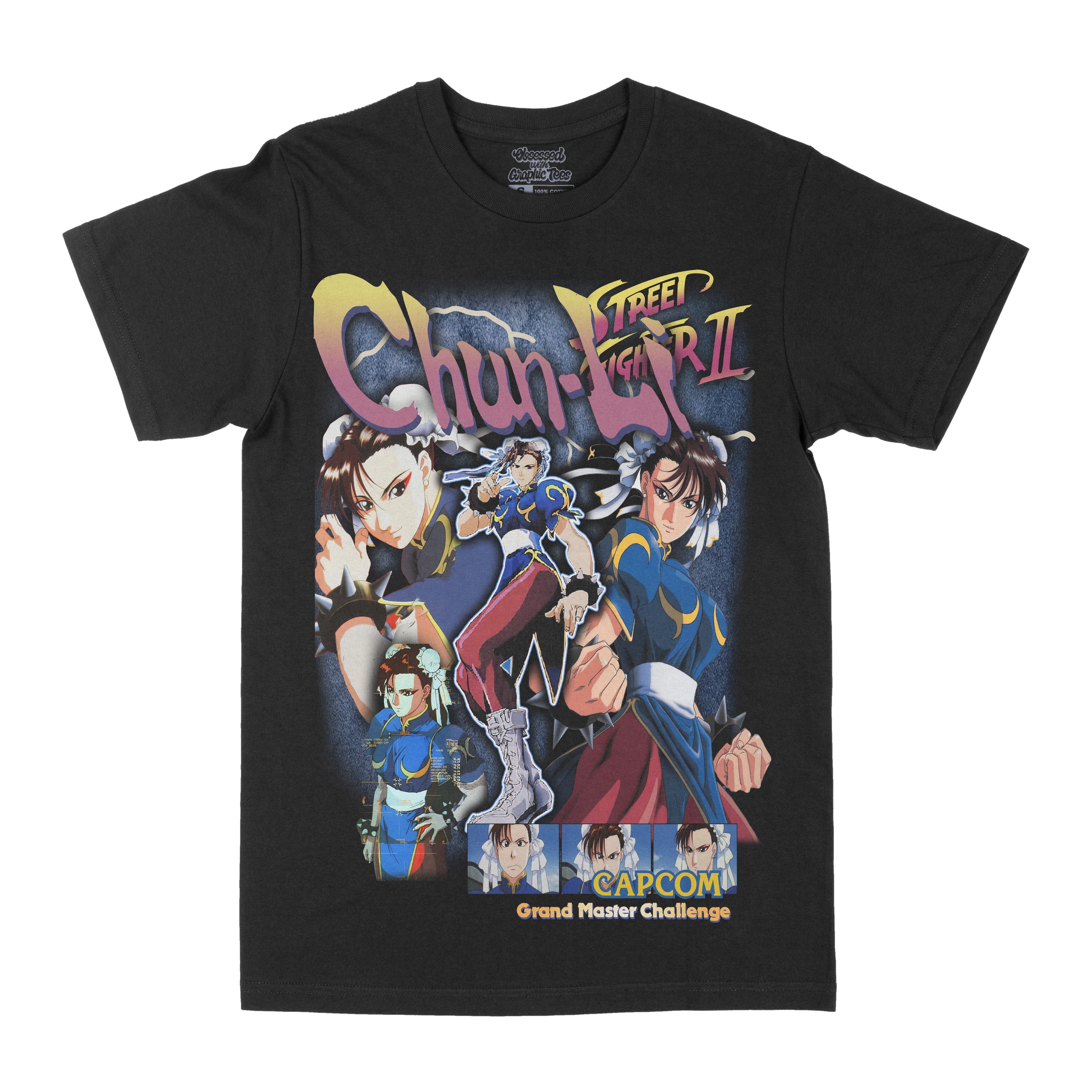 Chun Li Graphic Tee T Shirt Unisex, Color: Charcoal, Size: 2XL ...