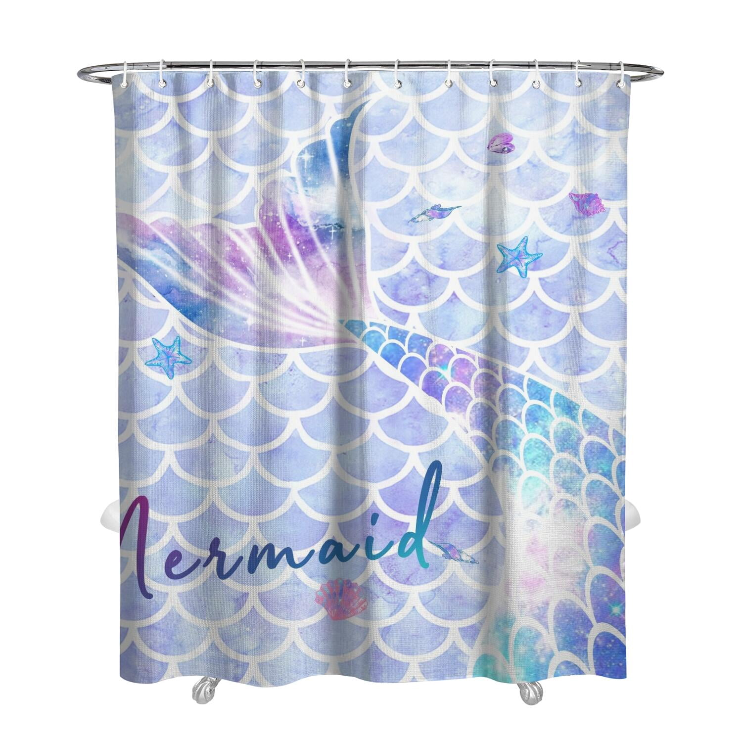 Chun Yafang Mermaid Scales Bath Curtain 72x84in, Waterproof Polyester ...