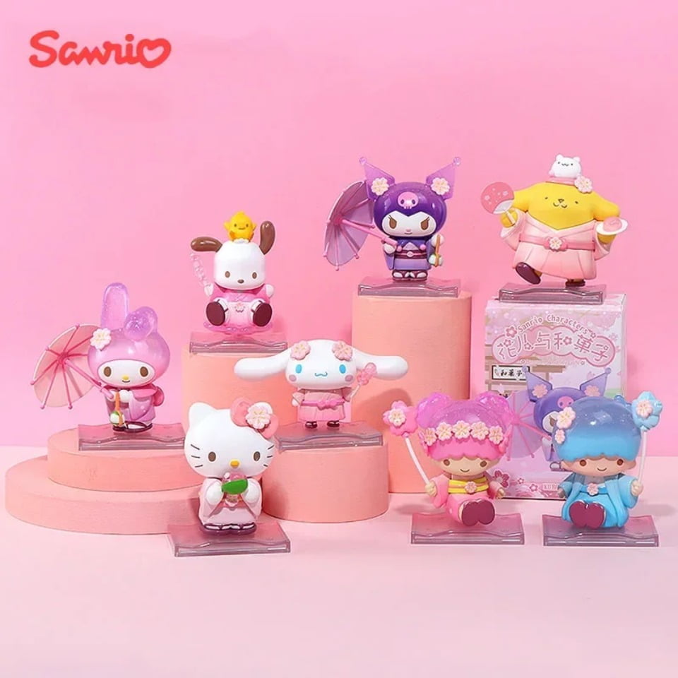 ChunLiang MINISO Sanrio Characters Blind Box Figure Toy Flowers and ...