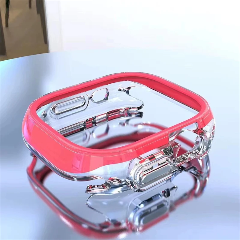 ChunLiang New Pink Color Cover For Apple Watch 41mm 45mm 44mm 49mm Soft ...