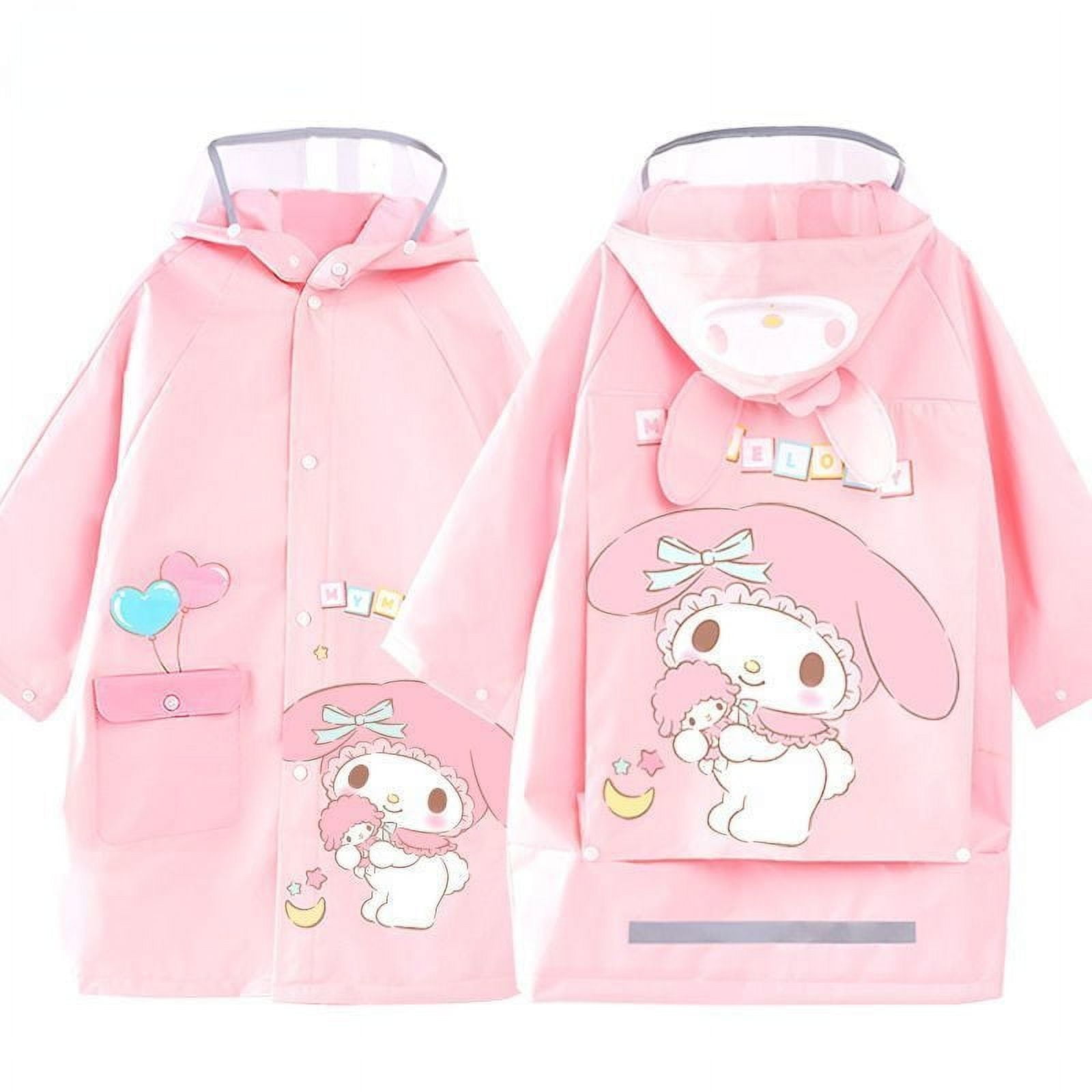 ChunLiang Sanrio Hello Kitty Raincoat with Bag Bits Big Brim Student ...