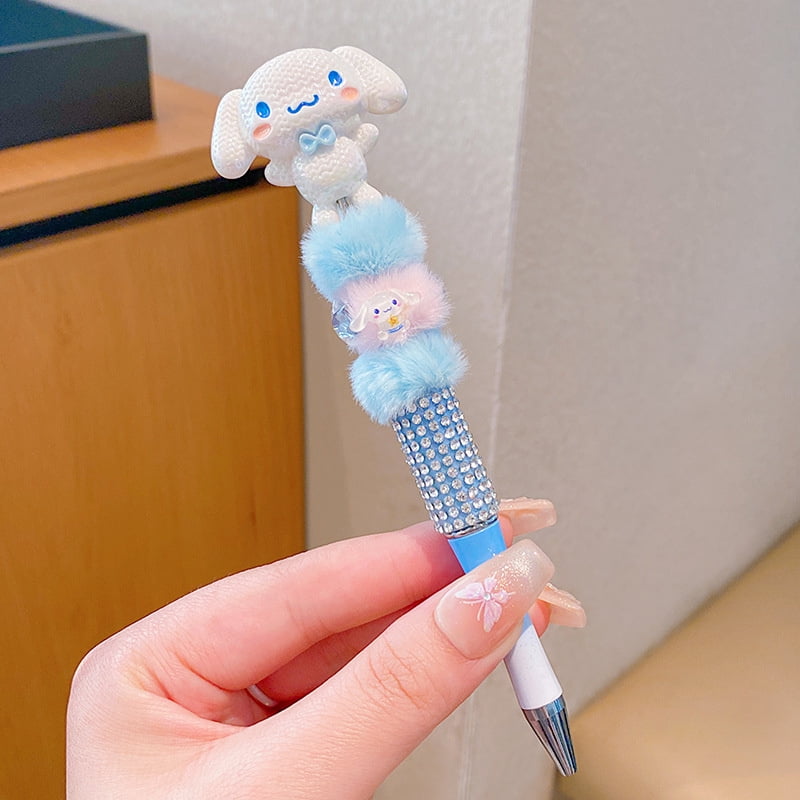 ChunLiang Sanrio Plush Bead String Pen Pochacco Cinnamoroll DIY Pen ...