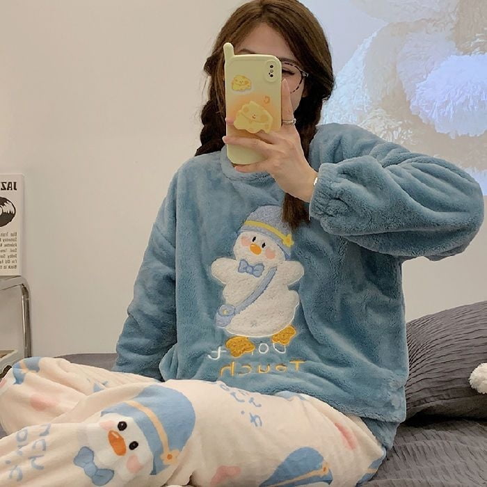 ChunLiangSanrio Cinnamoroll New Home Clothes Y2k Fluffy Pajamas Tops ...