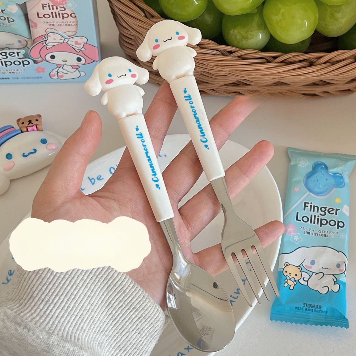 ChunLiangSanrio Hello Kitty Stainless Steel Dinnerware Set Portable ...