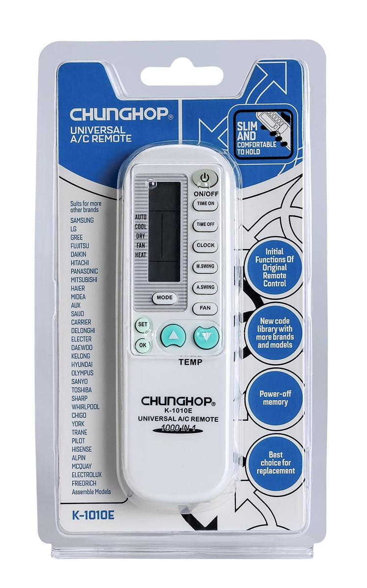 CHUNGHOP - K-1010E - A/C Universal Remote Control - Walmart.com