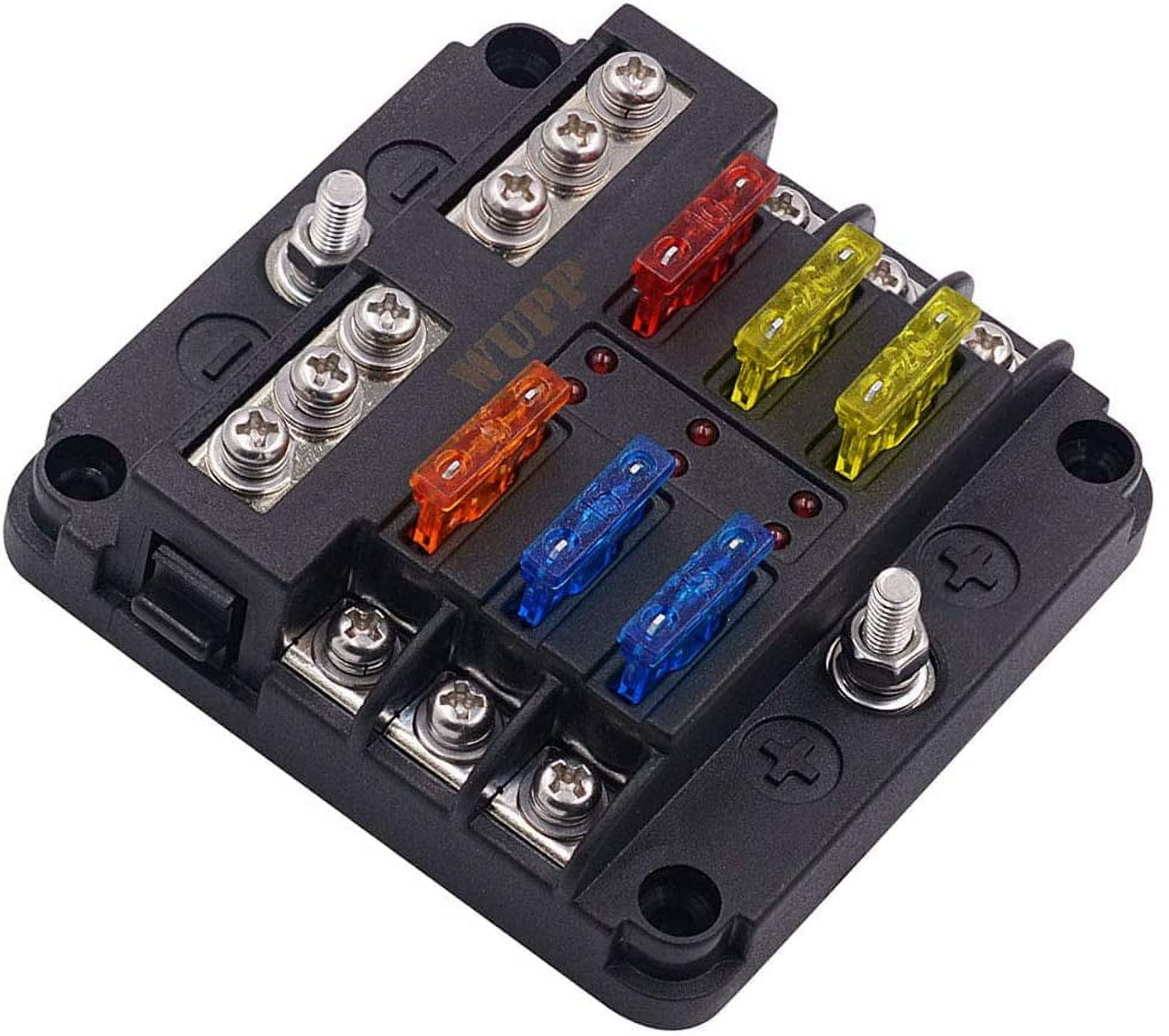 Chunhong 12 Volt Fuse Block, Waterproof Boat Fuse Panel with LED ...