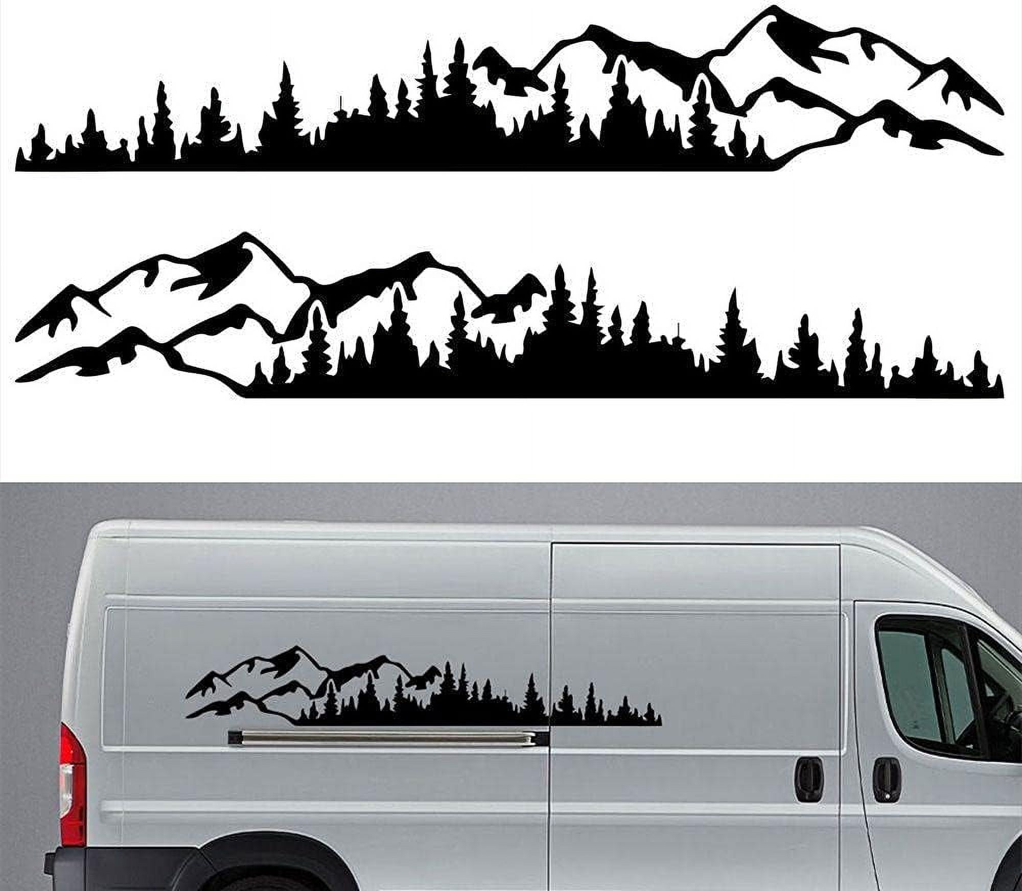 Chunhong 2 pieces of Car Sticker Mountain Forest Vinyl Car Sticker Truck Window Bumper Car Door ...