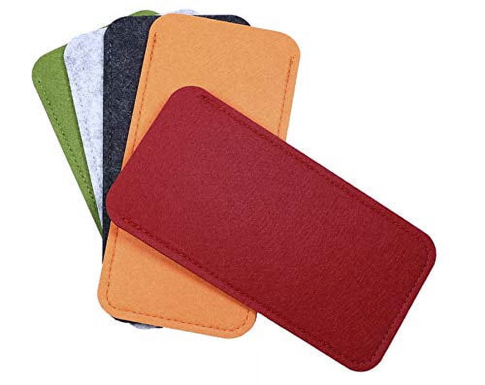 Chunhong 5 Colors Portable Felt Eyeglass Pouch Case Reading Glasses Bag ...