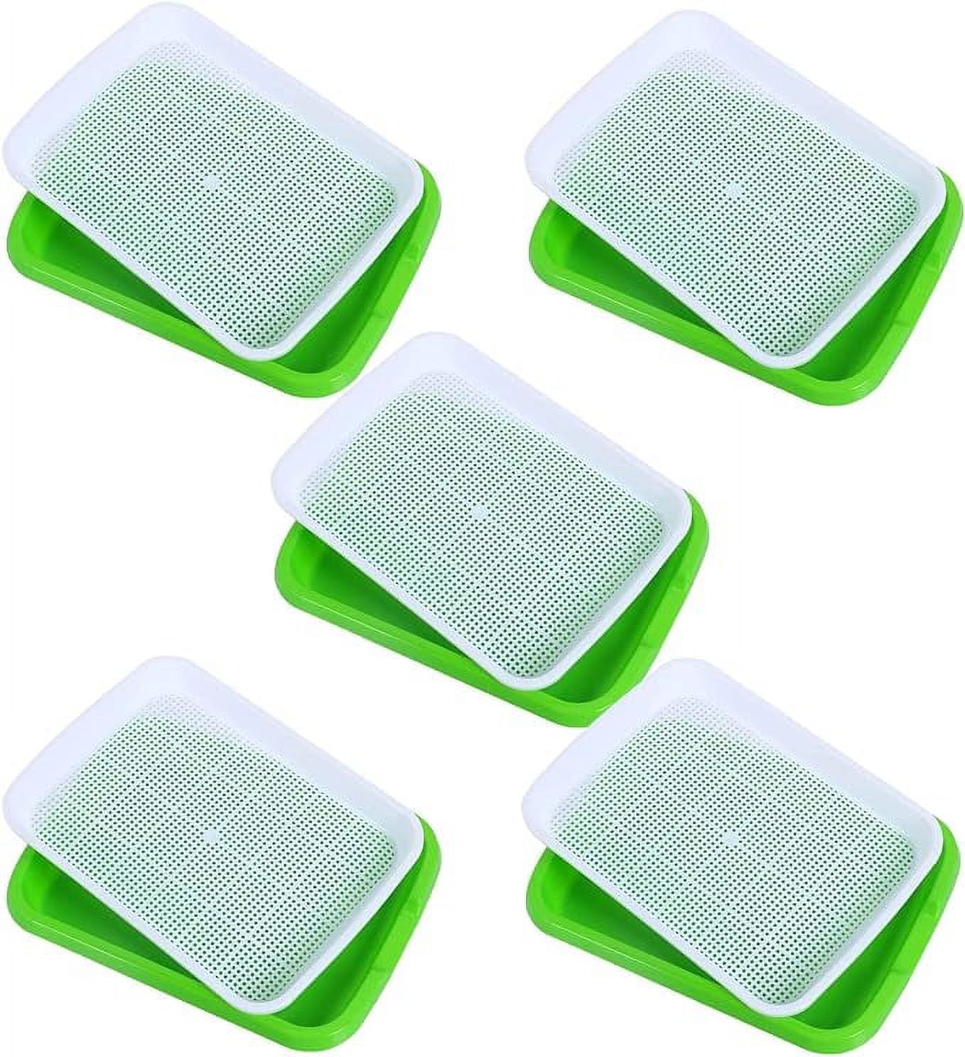 Chunhong 5 Pack Seed Sprouter Tray with Drain Holes - Nursery Tray Seed ...