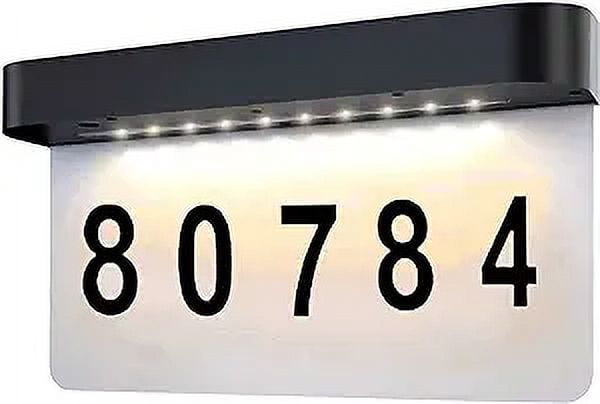 Chunhong House Numbers Solar Powered Address Plaques Sign Frame For ...
