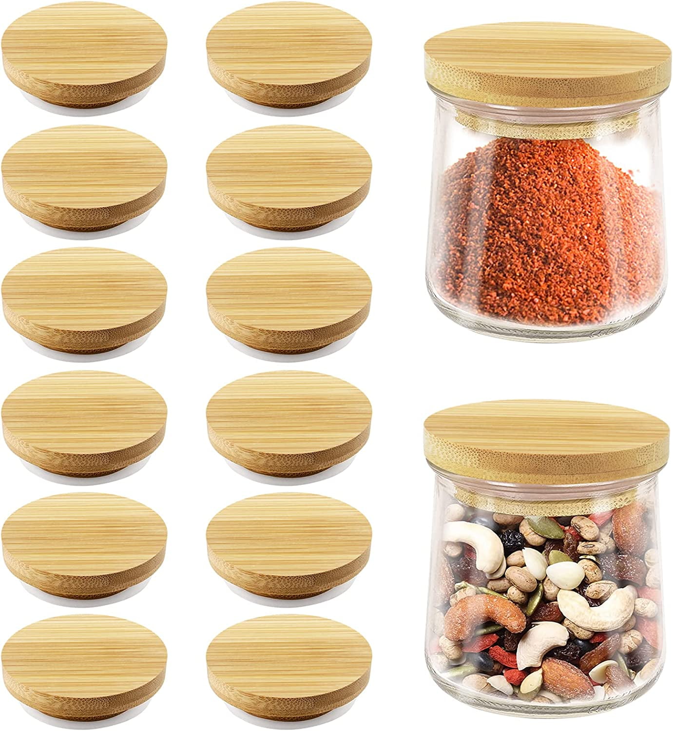Chunhong Oui Yogurt Jar Lids Set, 12 Pack Lids for Oui Yogurt Jars ...