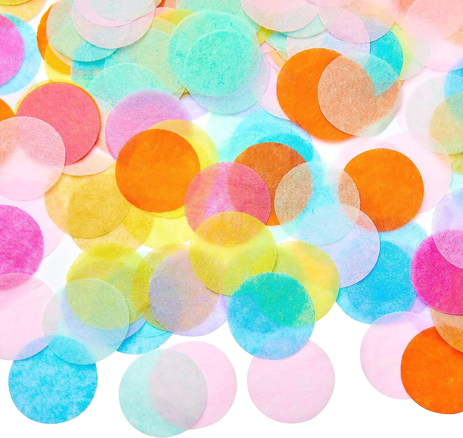 Chunhong Tissue Paper Confetti 5000 Pieces 1 Inch Rainbow Confetti Dots ...