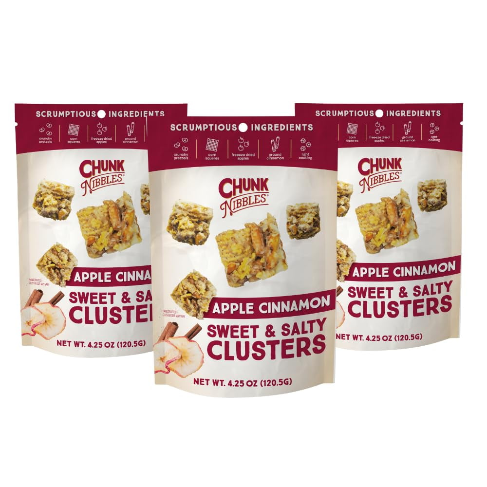 Chunk Nibbles Sweet and CCF19 Salty Snacks | Apple Cinnamon Flavor ...
