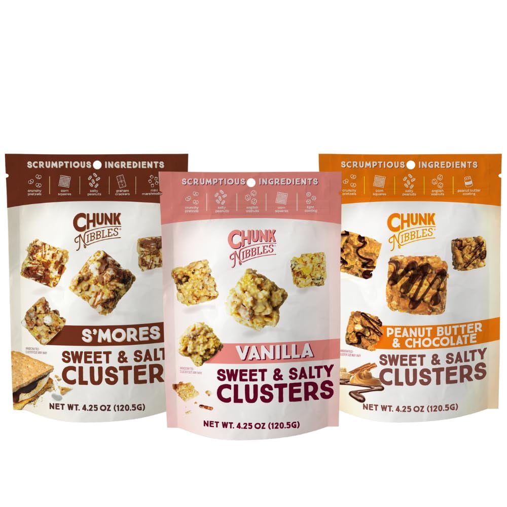 Chunk Nibbles Sweet and SBF3 Salty Snacks | Variety Pack Snack Mix ...