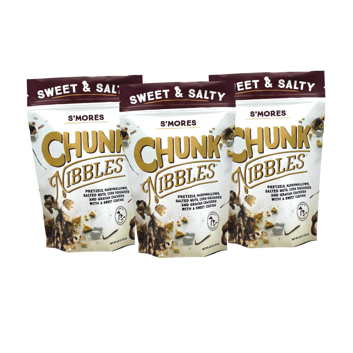 Chunk Nibbles Sweet and TSF6 Salty Snacks | S'mores Flavor Snack Mix ...