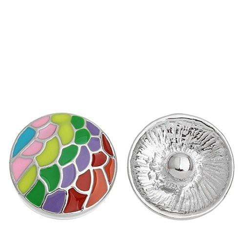 Chunk Snap Buttons Fit Chunk Bracelet Round Silver Tone Pattern Carved ...