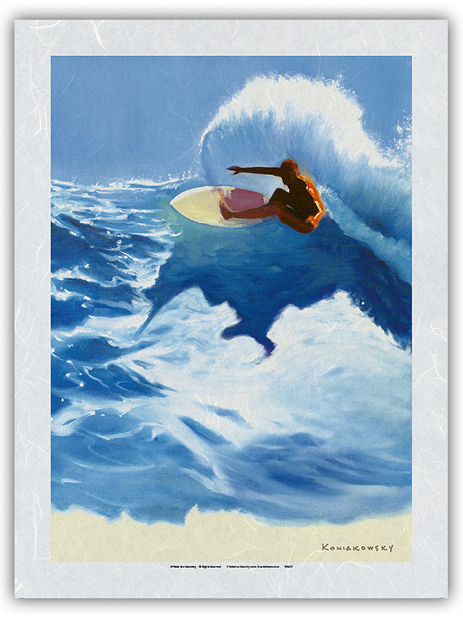 Chunks - Surfer On Wave - Original Surf Art by Wade Koniakowsky ...