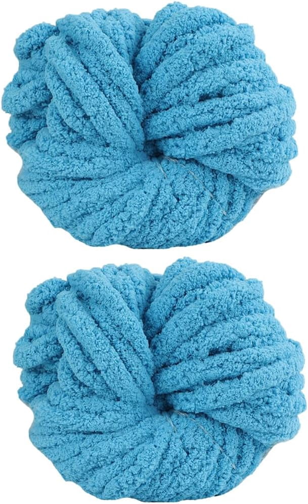 Chunky Chenille Yarn for Crocheting Blanket Bulky Thick Fluffy Yarn ...