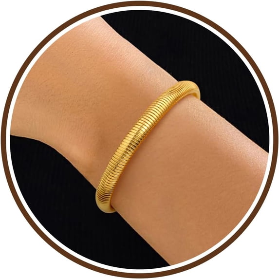 Chunky Gold Chain Bracelet Teenage Girls' Gift Wide Hinged Design Fade ...
