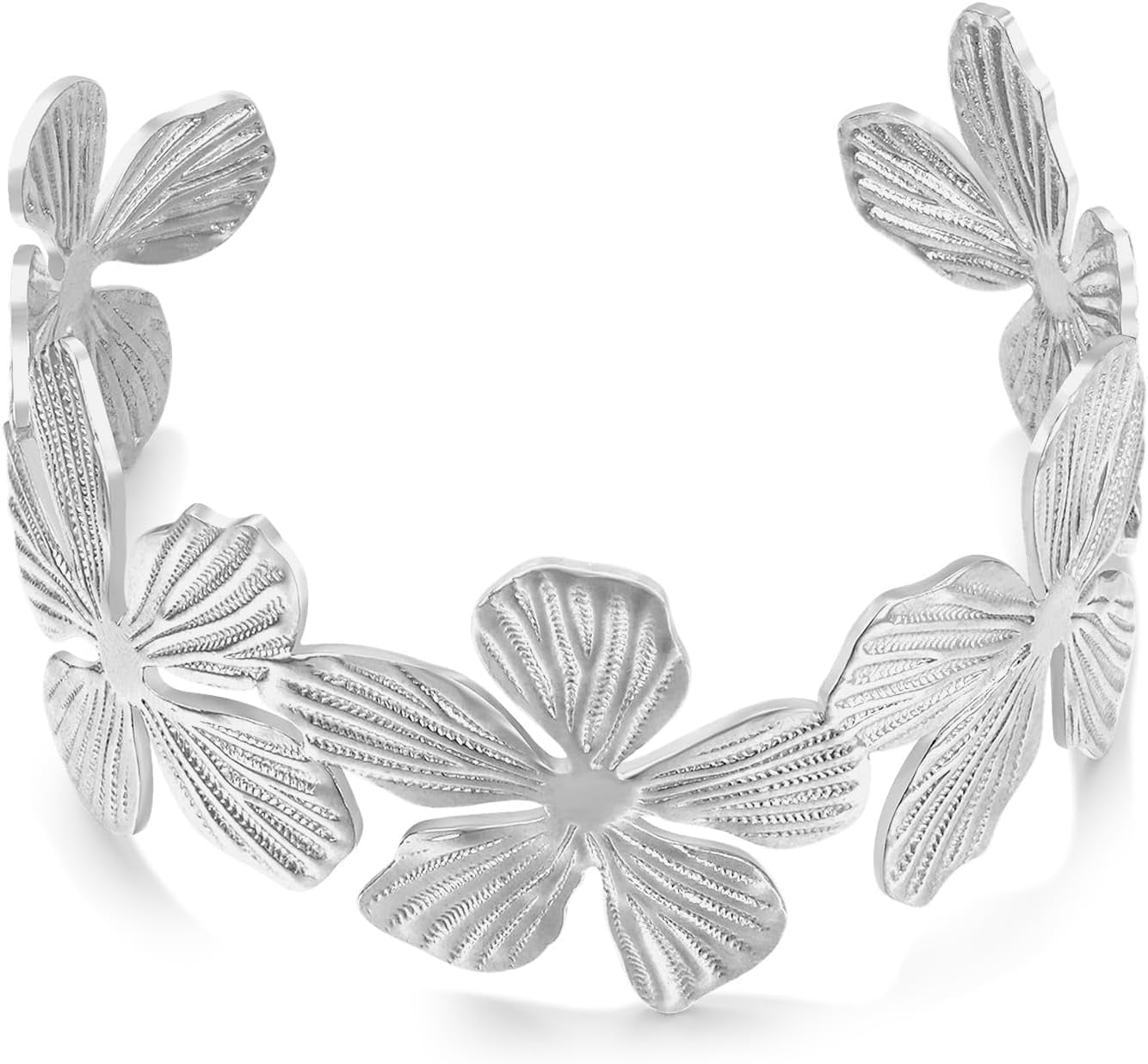 Chunky Gold Cuff Bracelets For Women Vintage Gold Flower Butterfly ...