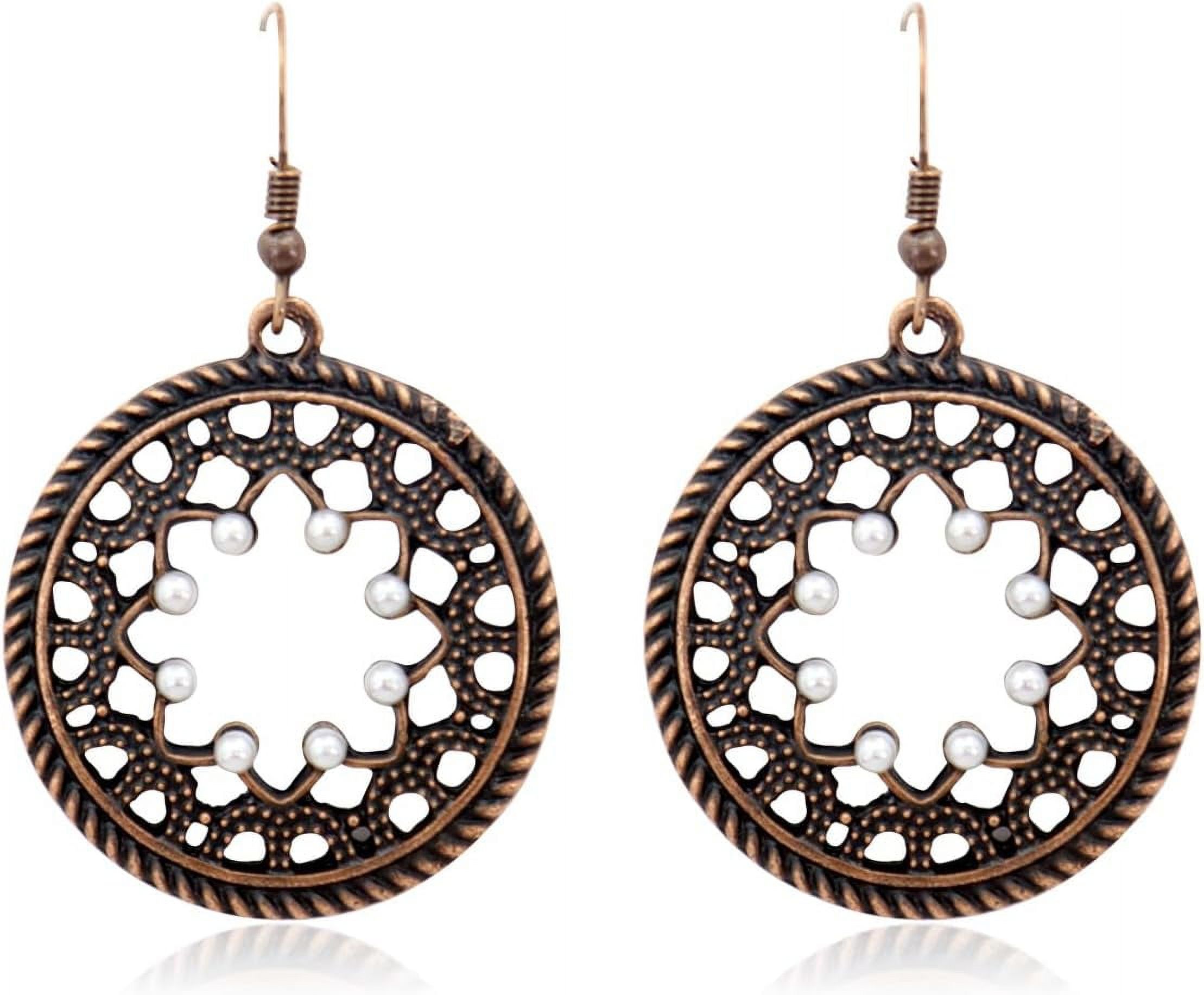 Chunky Gold Hoop Earrings For Women, Trendy 14K Gold Plated Gold/Silver ...