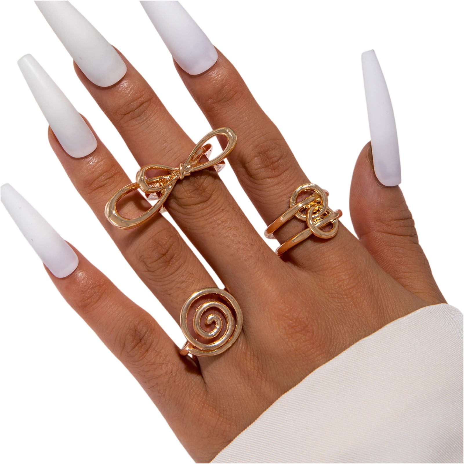 Chunky Gold Rings for Women Non Tarnish, Gold Plated Stackable Thumb ...