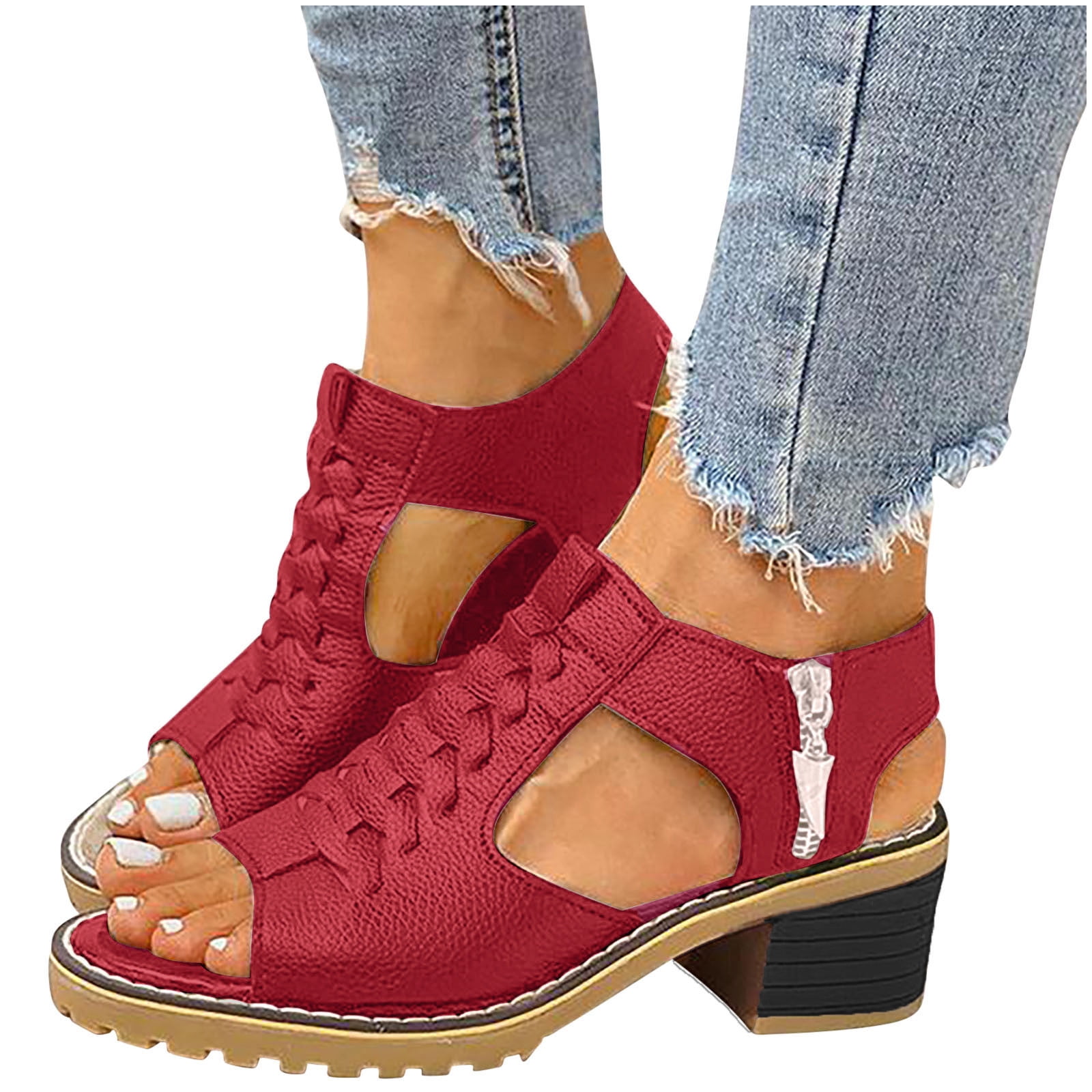 Chunky Heeled Sandals for Women Girls Dresssy 2023, Platform Gladiator ...